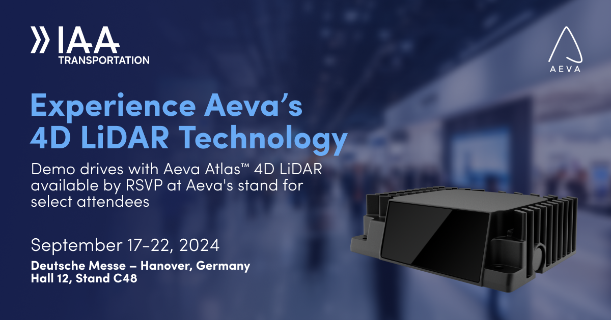Aeva to Showcase High-Performance 4D LiDAR Technology for Commercial Vehicles at IAA ...